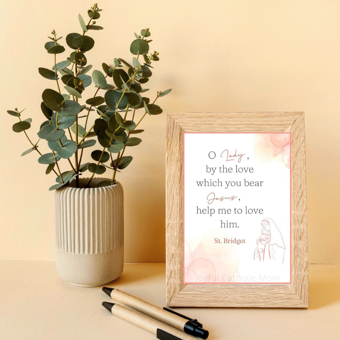 Our Lady Prayer Card, Virgin Mary Printable Card, Catholic Saint Quotes ...