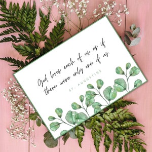 Catholic Printable Greeting Card, Catholic Saint Quotes, St Augustine ...