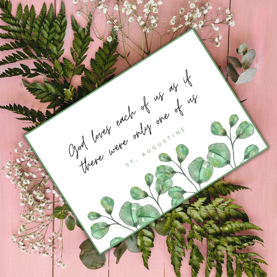 Catholic Printable Greeting Card, Catholic Saint Quotes, St Augustine ...