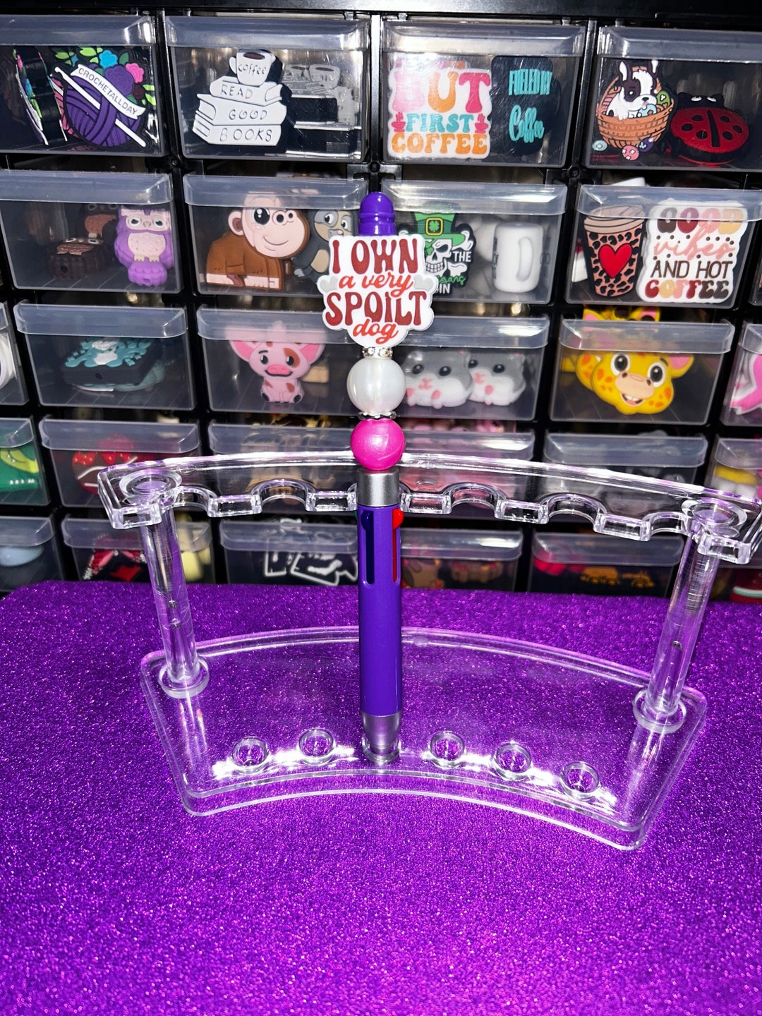 Custom Silicone Beaded Multi Push Pens, Focal Beads, Character Pens ...