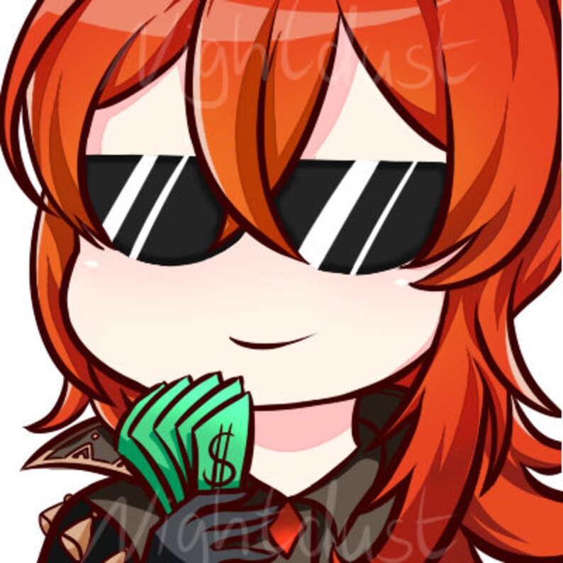 Diluc Ragnvindr I Anime Art I Genshin Impact Emote Pack - Etsy