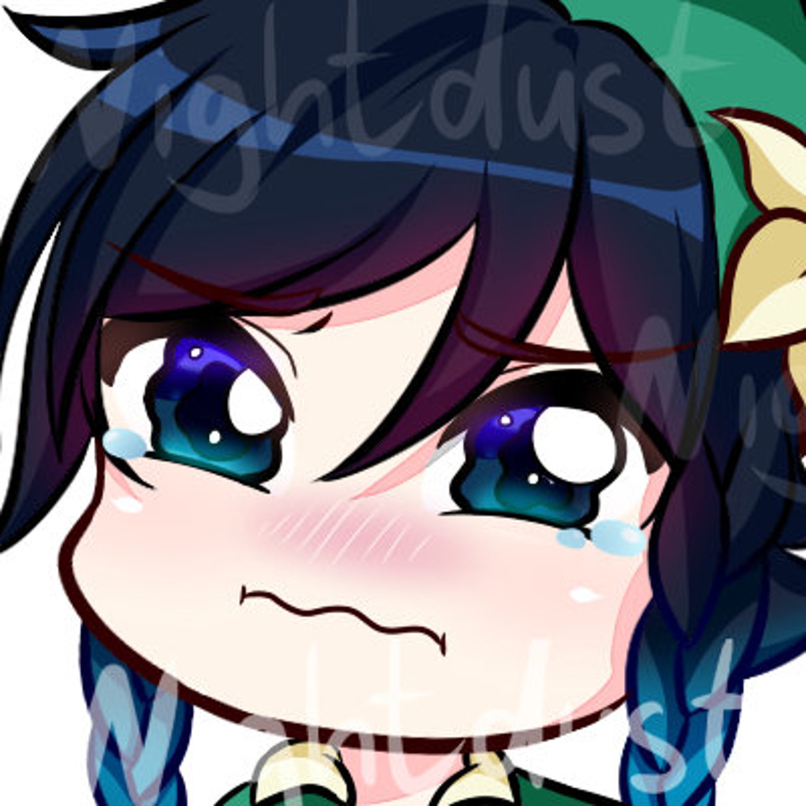 Venti I Anime Art I Genshin Impact Emote Pack Discord | Etsy