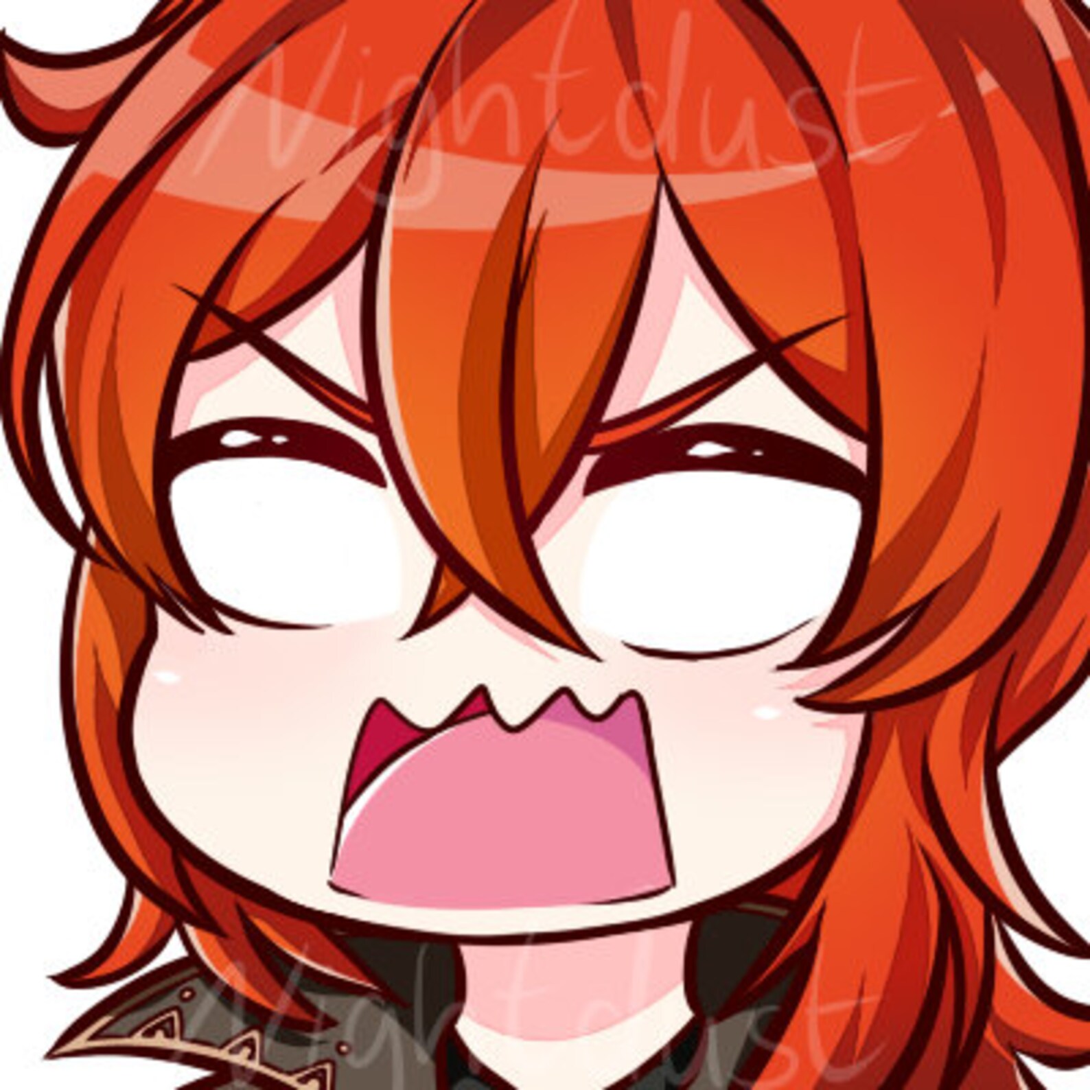 Diluc Ragnvindr I Anime Art I Genshin Impact Emote Pack - Etsy