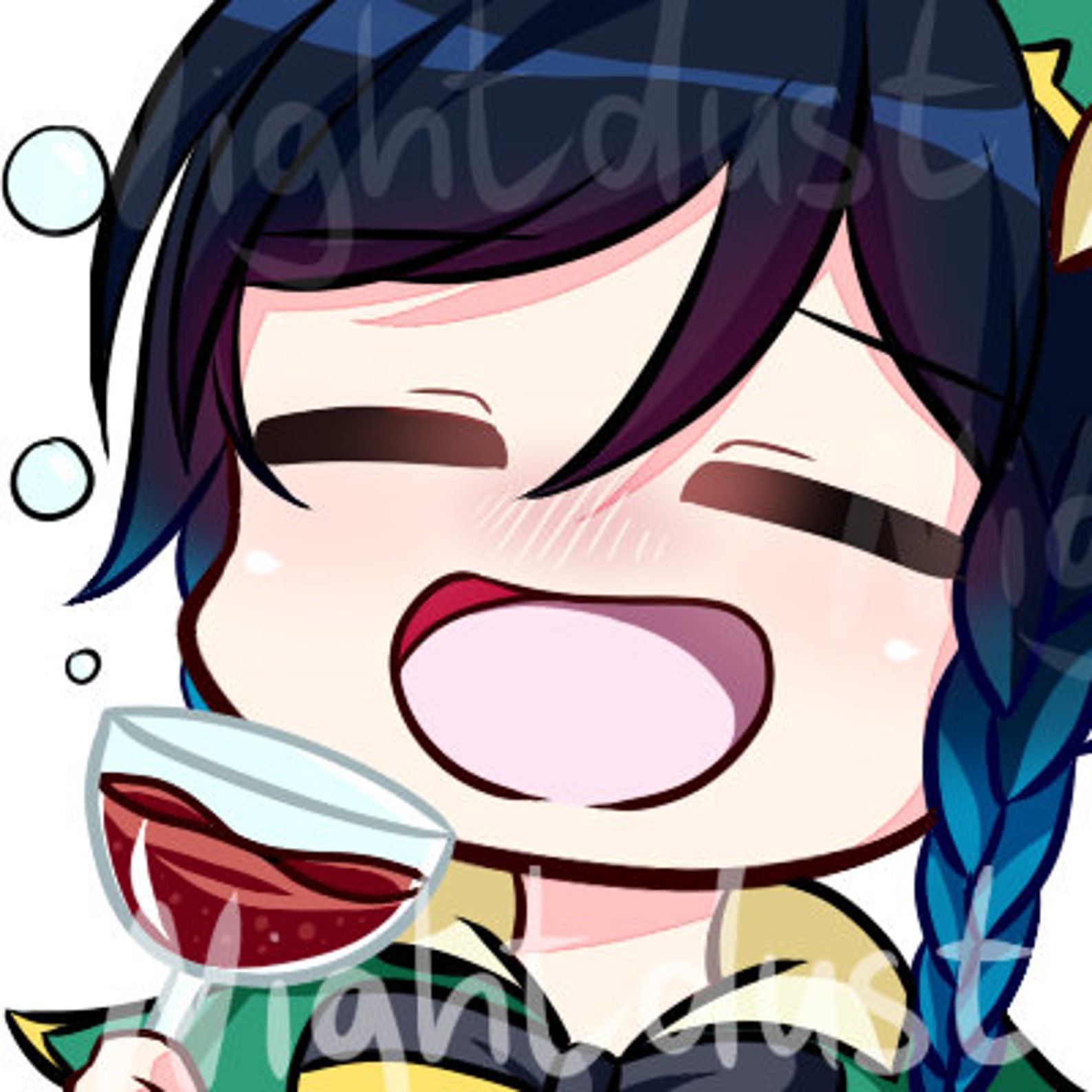 Venti I Anime Art I Genshin Impact Emote Pack Discord | Etsy