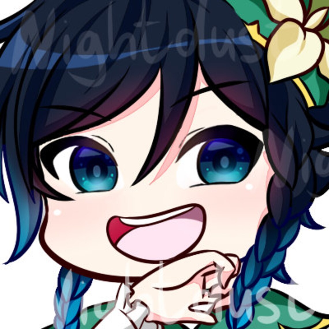 Venti I Anime Art I Genshin Impact Emote Pack Discord | Etsy