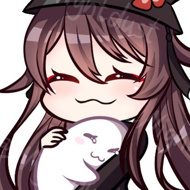 Hu Tao I Anime Art I Genshin Impact Emote Pack Discord | Etsy México