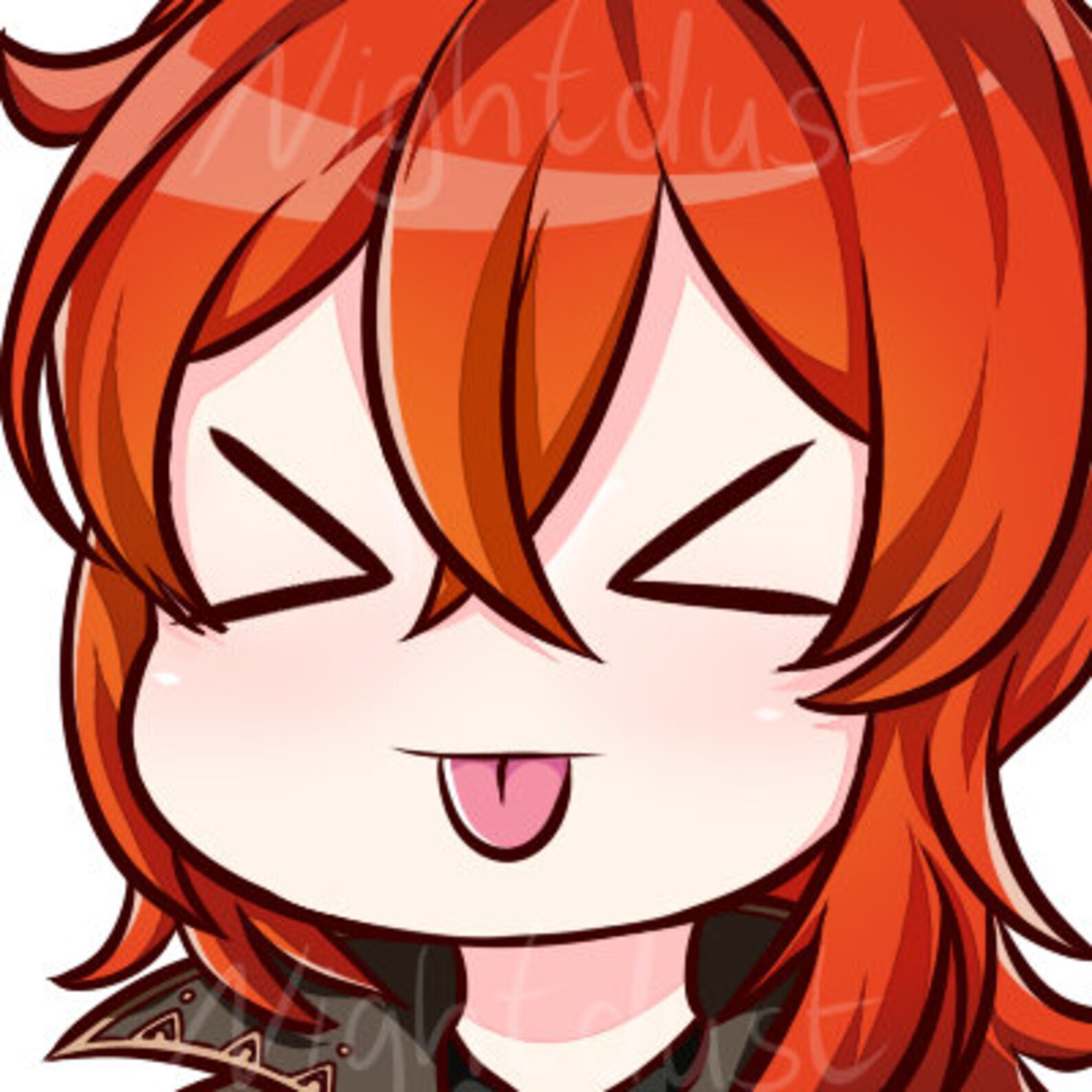 Diluc Ragnvindr I Anime Art I Genshin Impact Emote Pack - Etsy