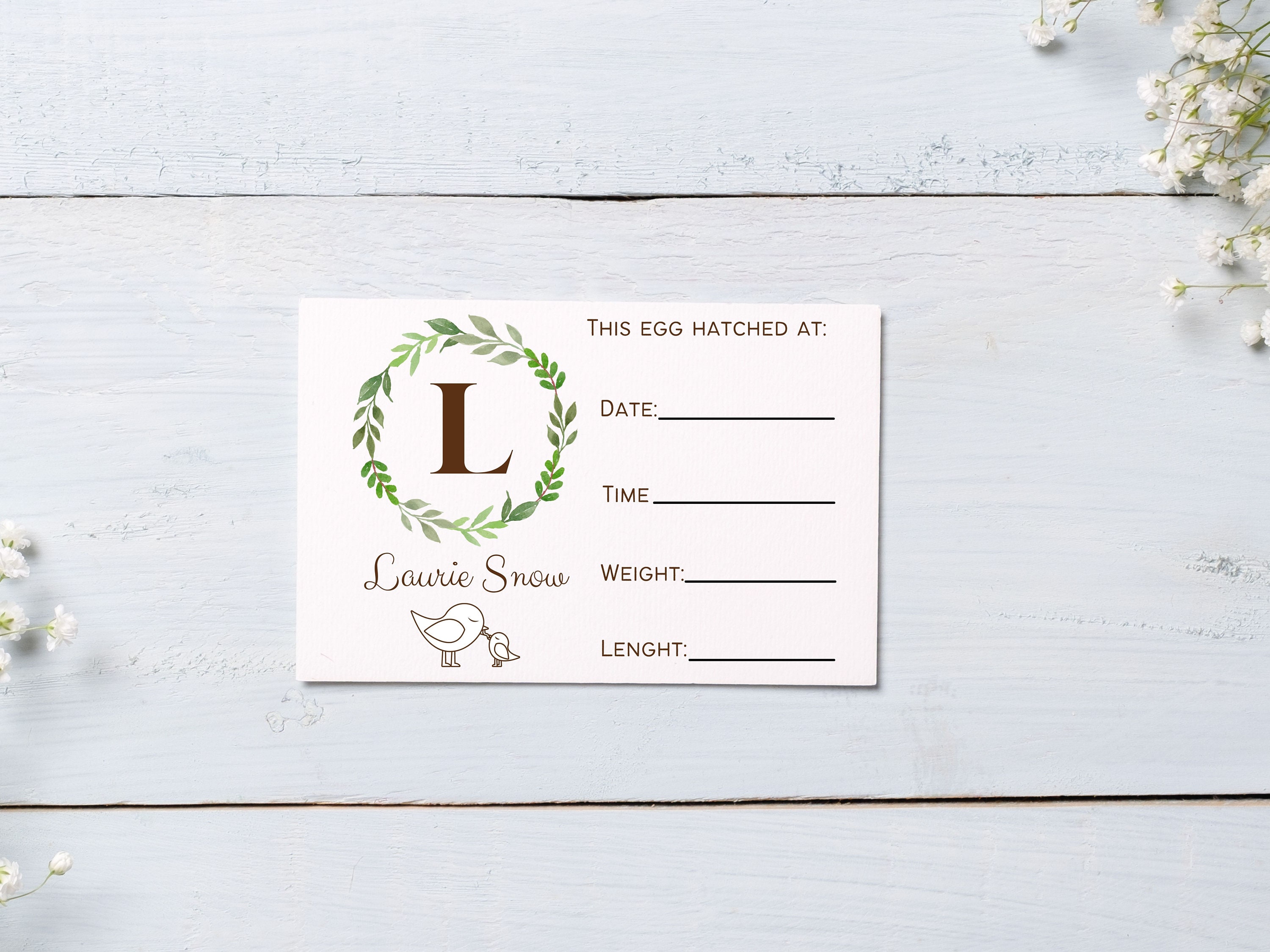 Personalized Hospital Crib Card/instant Digital Download/birth - Etsy