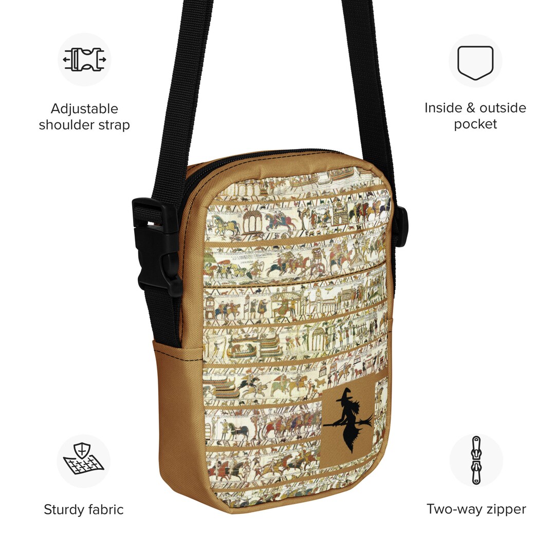 Utility Crossbody Bag - Bayeux Tapestry Embroidery Medieval Middle Ages ...