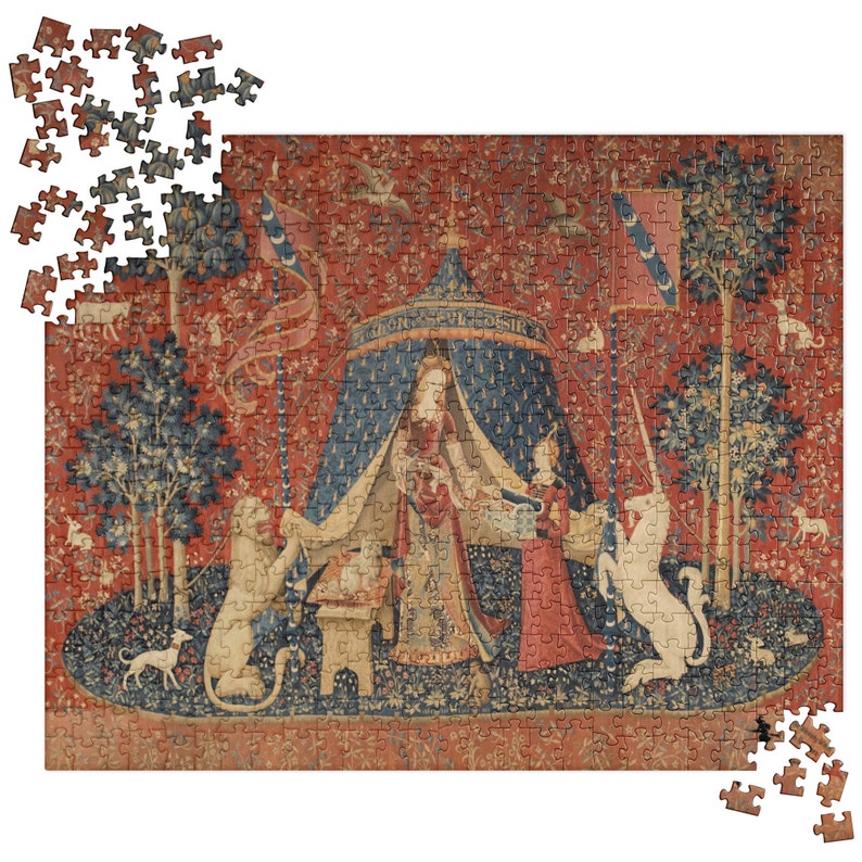 Jigsaw Puzzle - Lady and the Unicorn Medieval Gothic Tapestry - Etsy