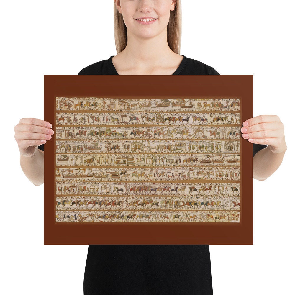 Photo Paper Poster Bayeux Tapestry Embroidery Medieval Gothic Art Print ...