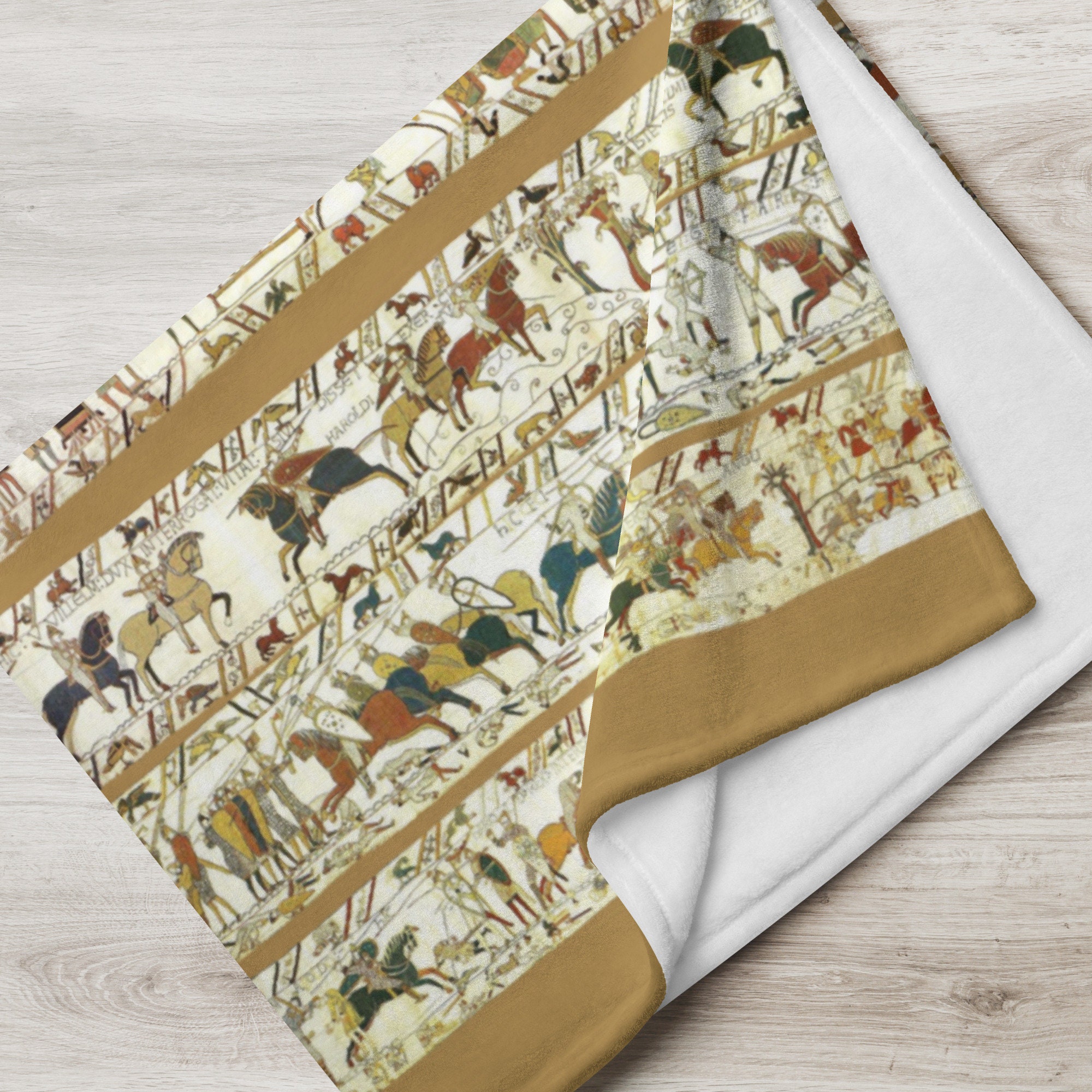 Throw Blanket - Complete Bayeux Tapestry (light) Embroidery Gothic ...