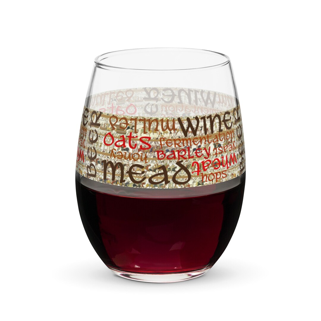 Stemless Wine Glass - Medieval Drinkware Middle Ages Bayeux Tapestry ...