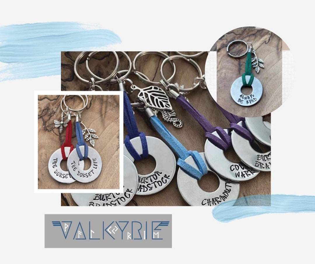 Washer Word Keyring Custom Listing Your Message Cord - Etsy