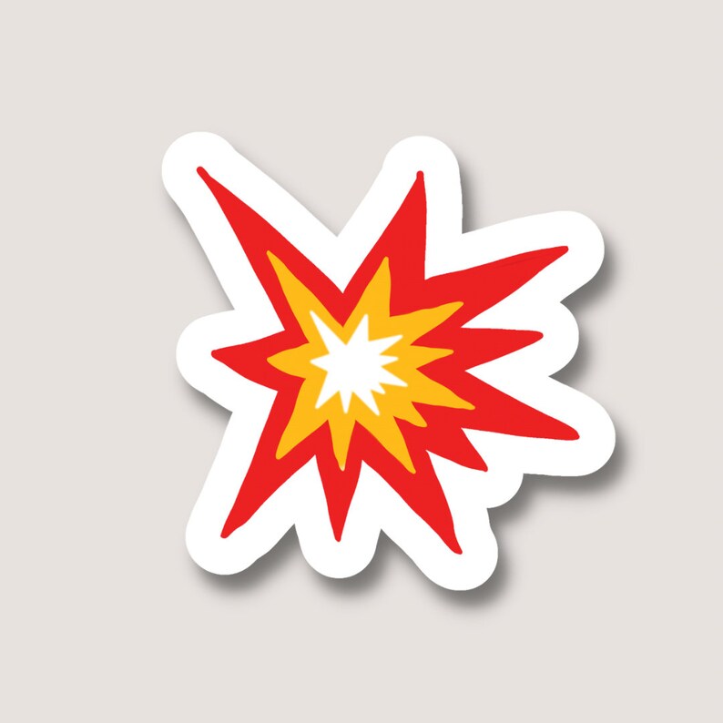 Explosion Emoji Firecracker Sticker Hydro Flask Laptop - Etsy