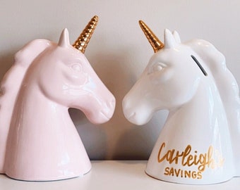 Unicorn Piggy Bank - Etsy