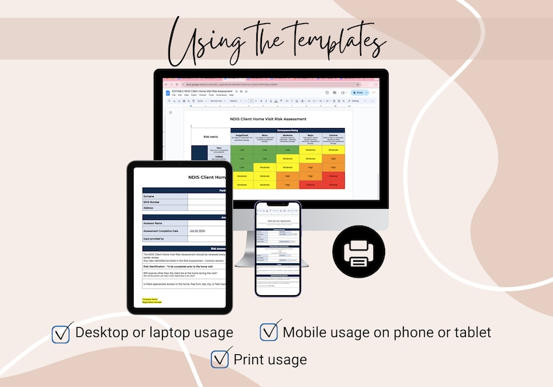 NDIS Client Risk Assessment Template, Home Risk Assessment, Disability ...