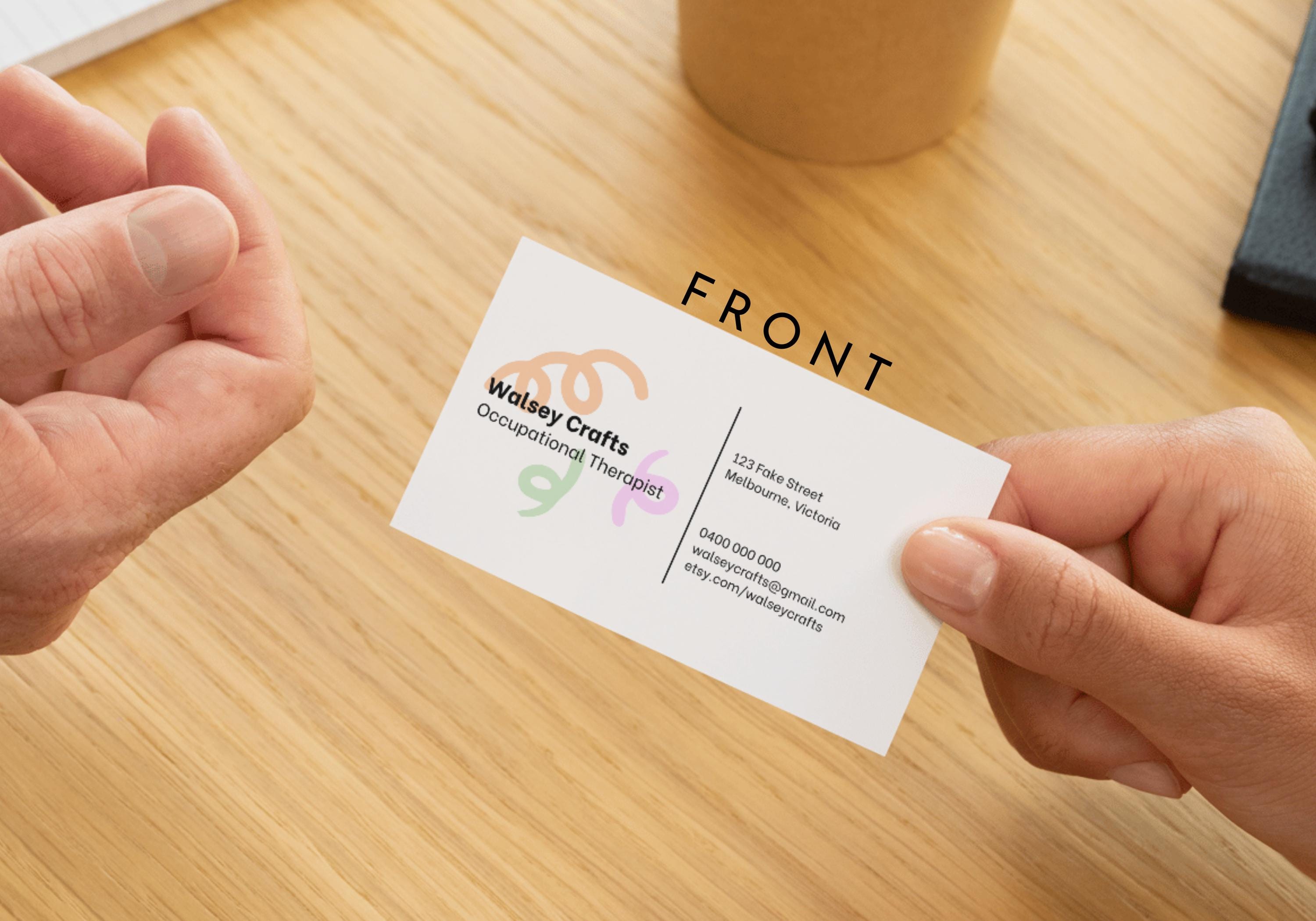 NDIS Business Card Template, Editable Digital Template, Professional ...