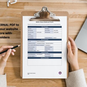 NDIS Client Referral Form, NDIS Intake, Disability Service Provider ...