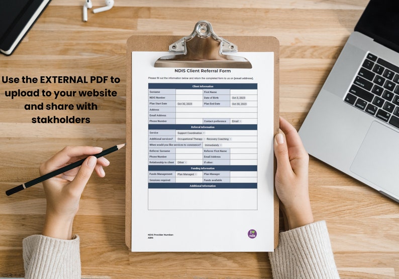 NDIS Client Referral Form, NDIS Intake, Disability Service Provider ...