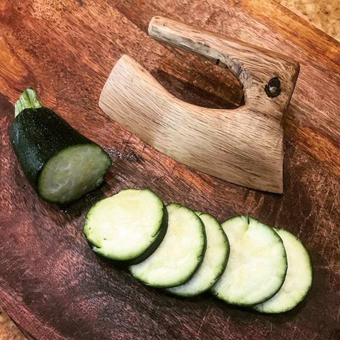 Knife, ''chop Chop'' Maple Wood, Vegetable and Fruit Cutter, Wooden ...