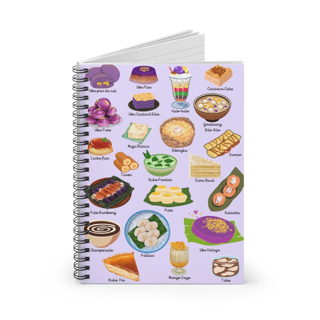 Spiral Notebook - Filipino Desserts, Ruled Line Journal, Foodie Gift ...