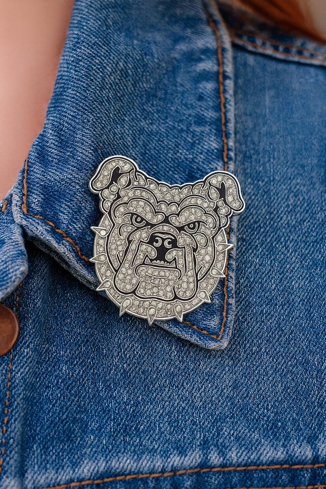 Rhinestone Aggie Bulldog Lapel Pin - Etsy
