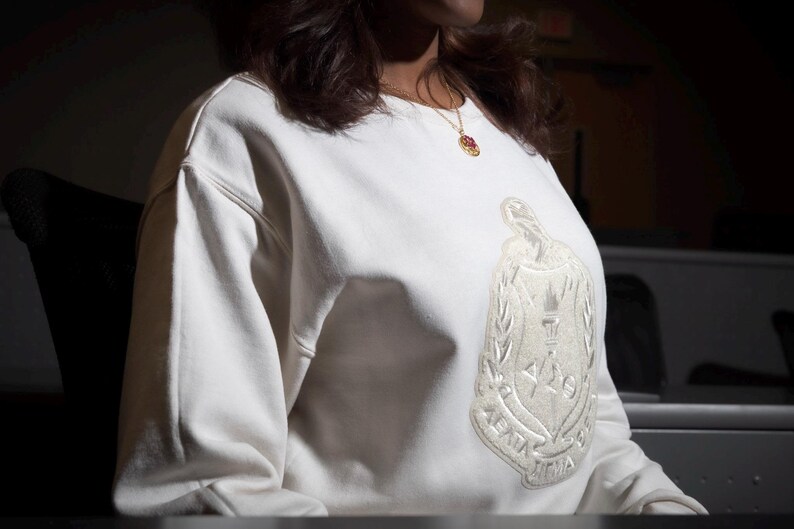 Cream Delta Sigma Theta Sweatshirt – Sorority Shield Crewneck – DST ...