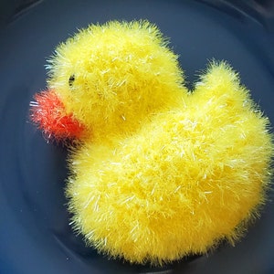 Handmade Dish Scrubby - Rubber Duck Design | Crocheted Scrubber ...