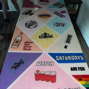 Custom Painted 6ft Foldable Beer Pong Table - Etsy