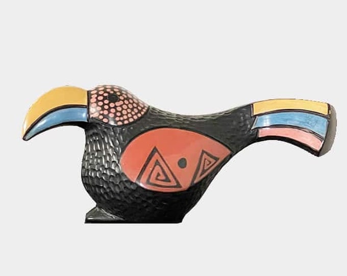 Animal Figurine From Peru, Toucan Bird Figurine, Bird Sculpture ...