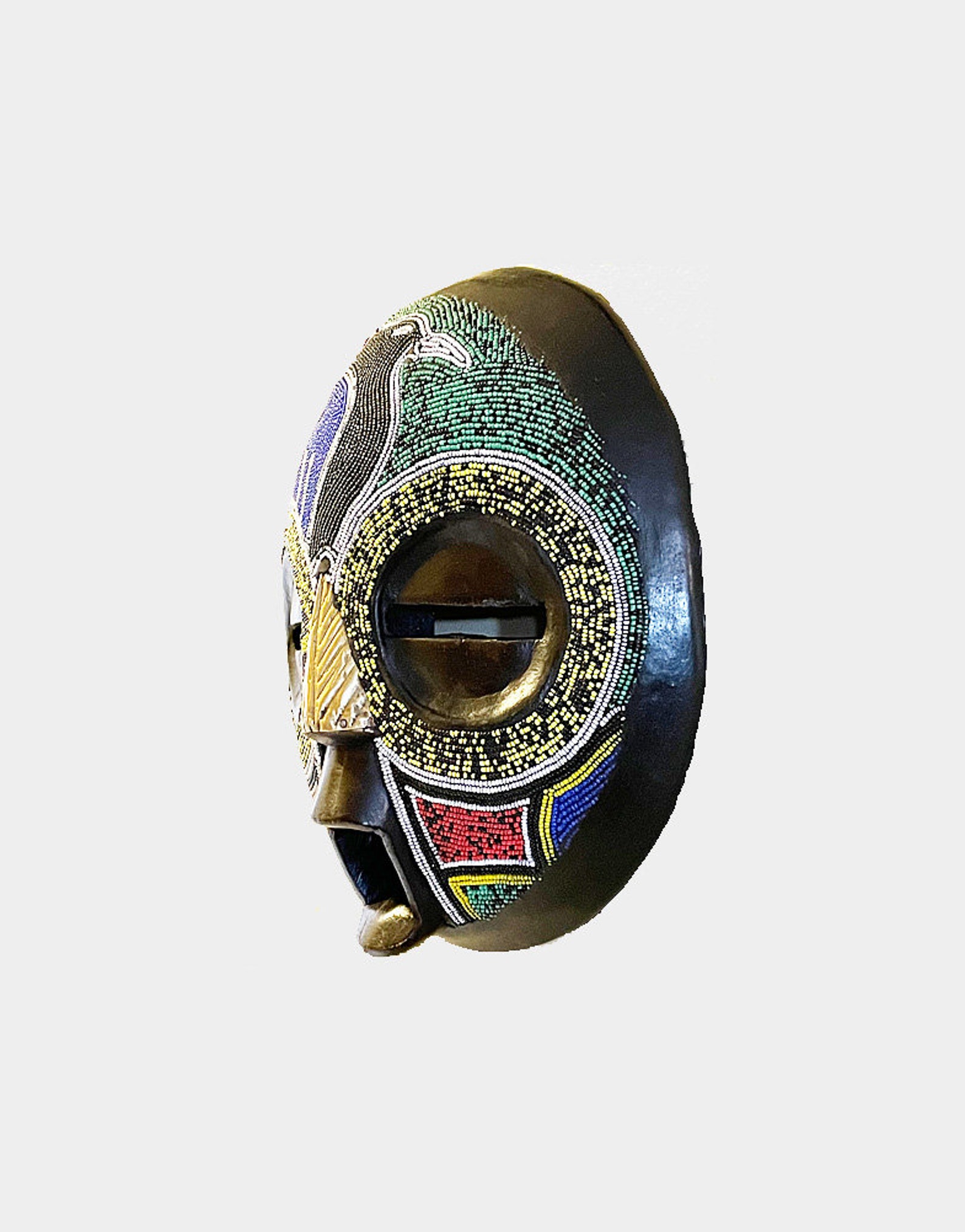Beaded African Mask From Ghana, Africa - Etsy