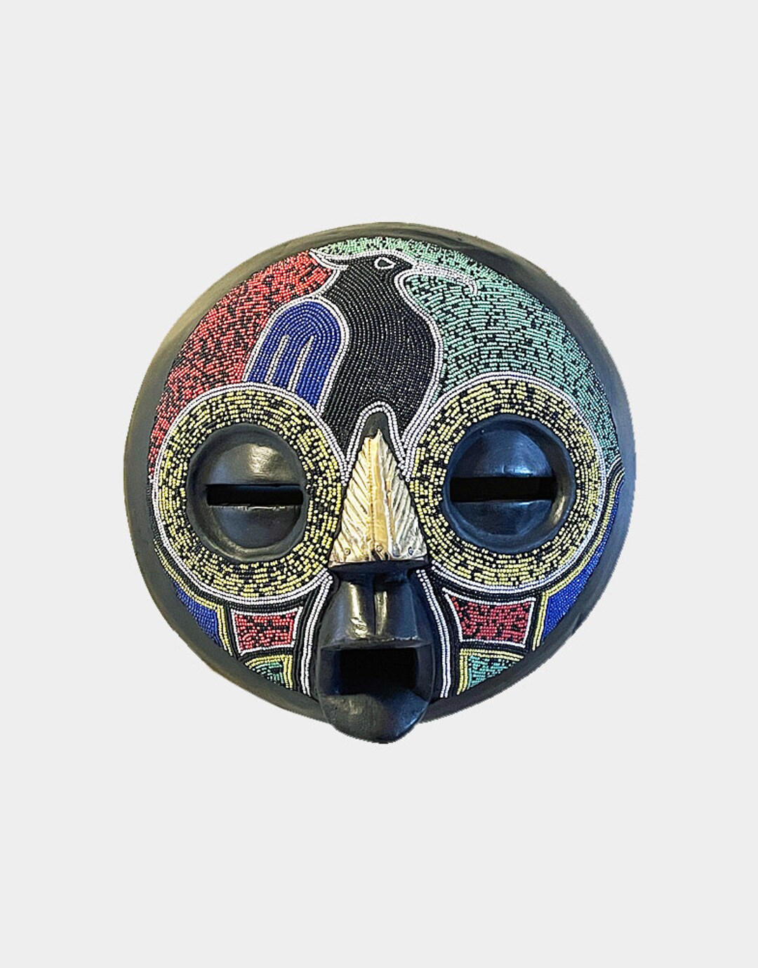 Beaded African Mask From Ghana, Africa - Etsy
