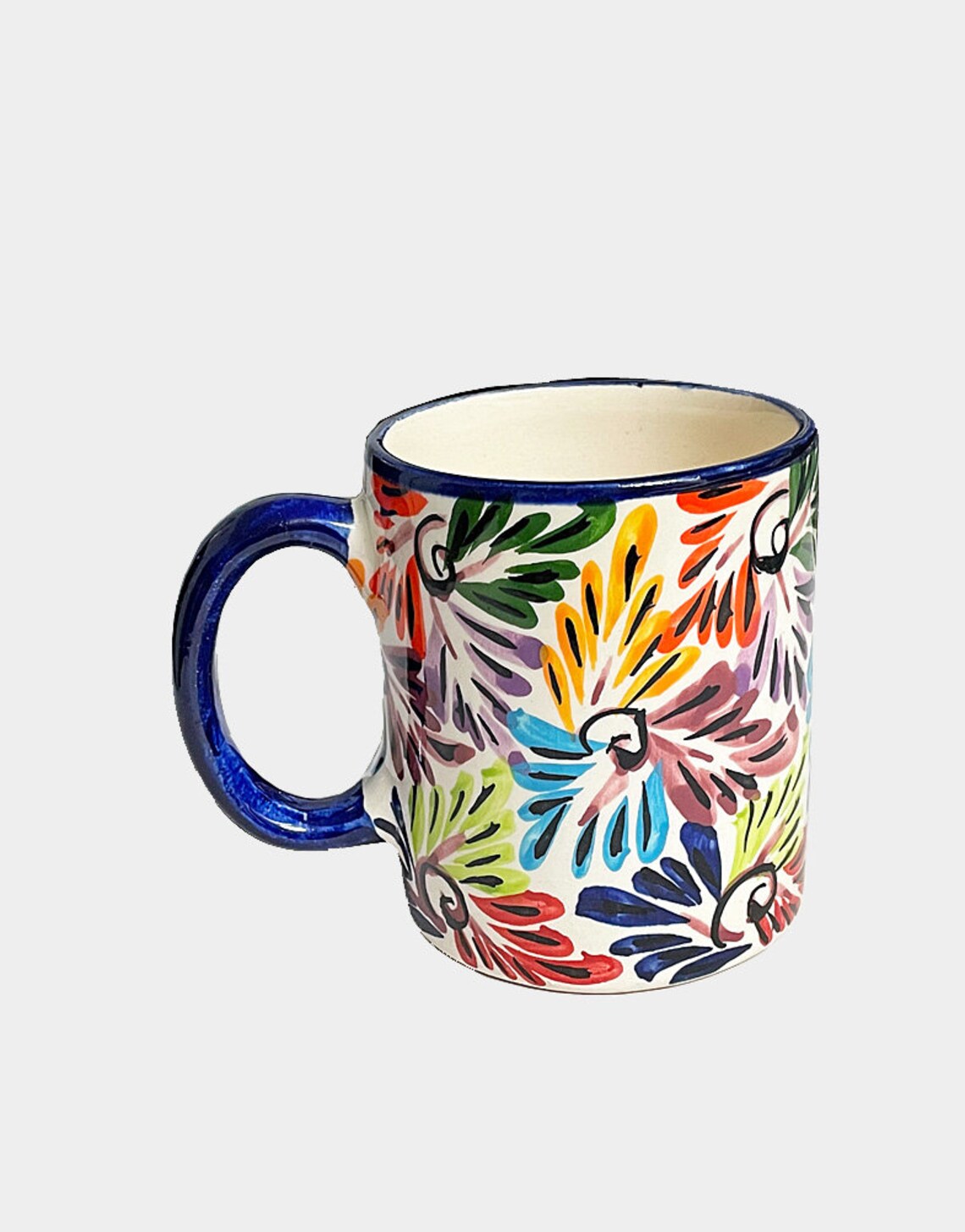 Multicolored Ceramic Coffee Mug, Mexican Ceramic Mug, Colorful Coffee ...