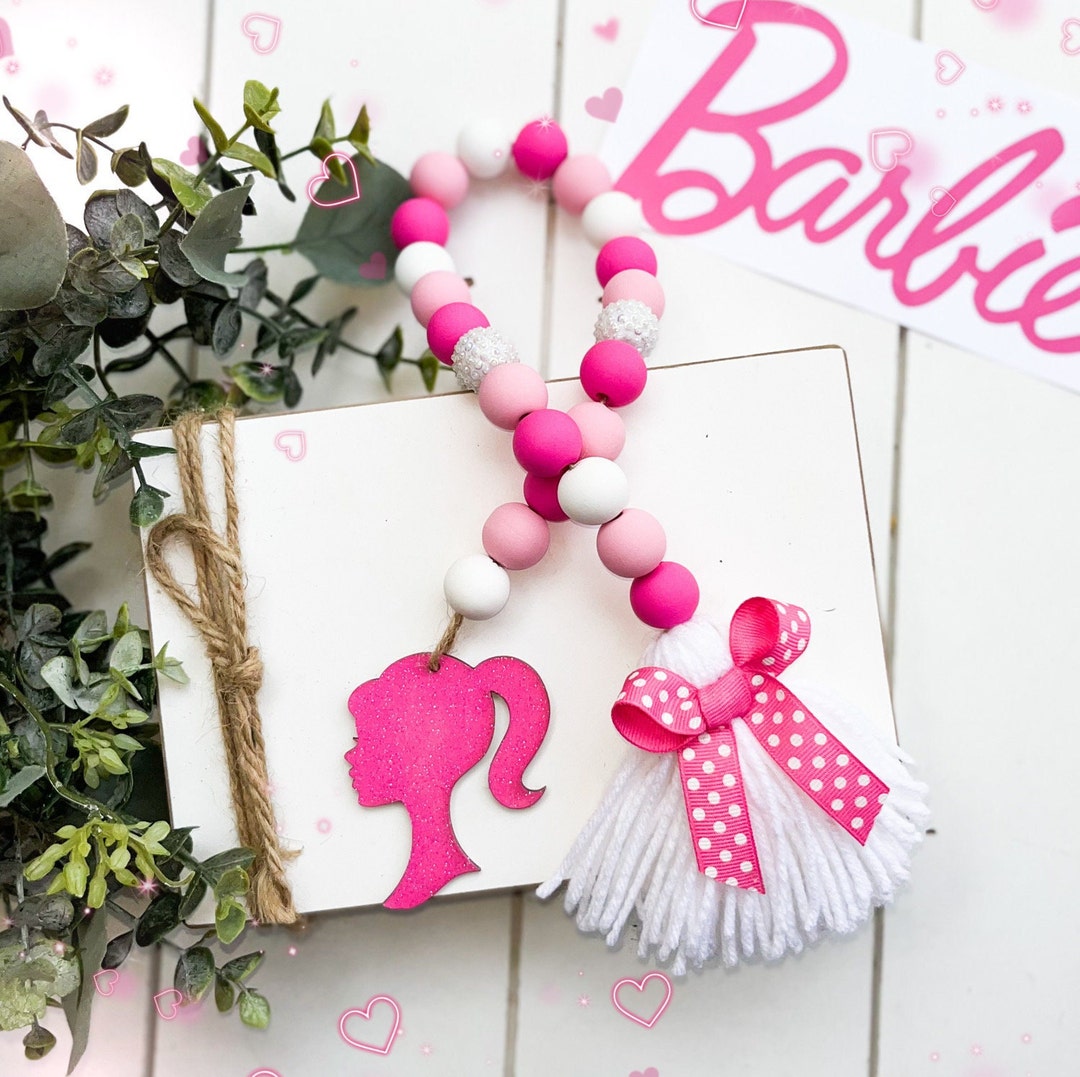 Barbie Wood Bead Garland, Barbie Party Decorations, Barbie Decor ...
