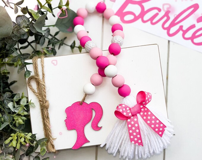 Barbie Wood Bead Garland, Barbie Party Decorations, Barbie Decor ...