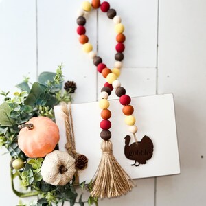 Turkey Wood Bead Garland, Home Decor, Coffee Table Decor, Bookshelf ...