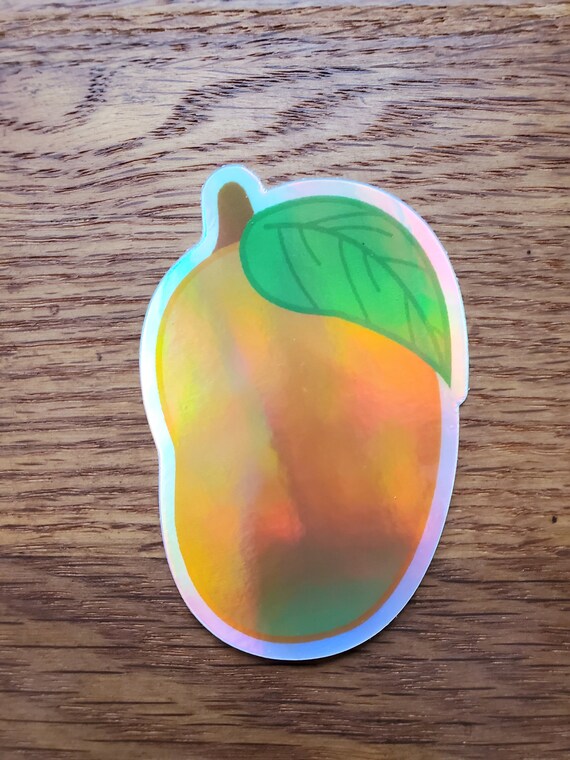 Holographic Mango Sticker - Etsy