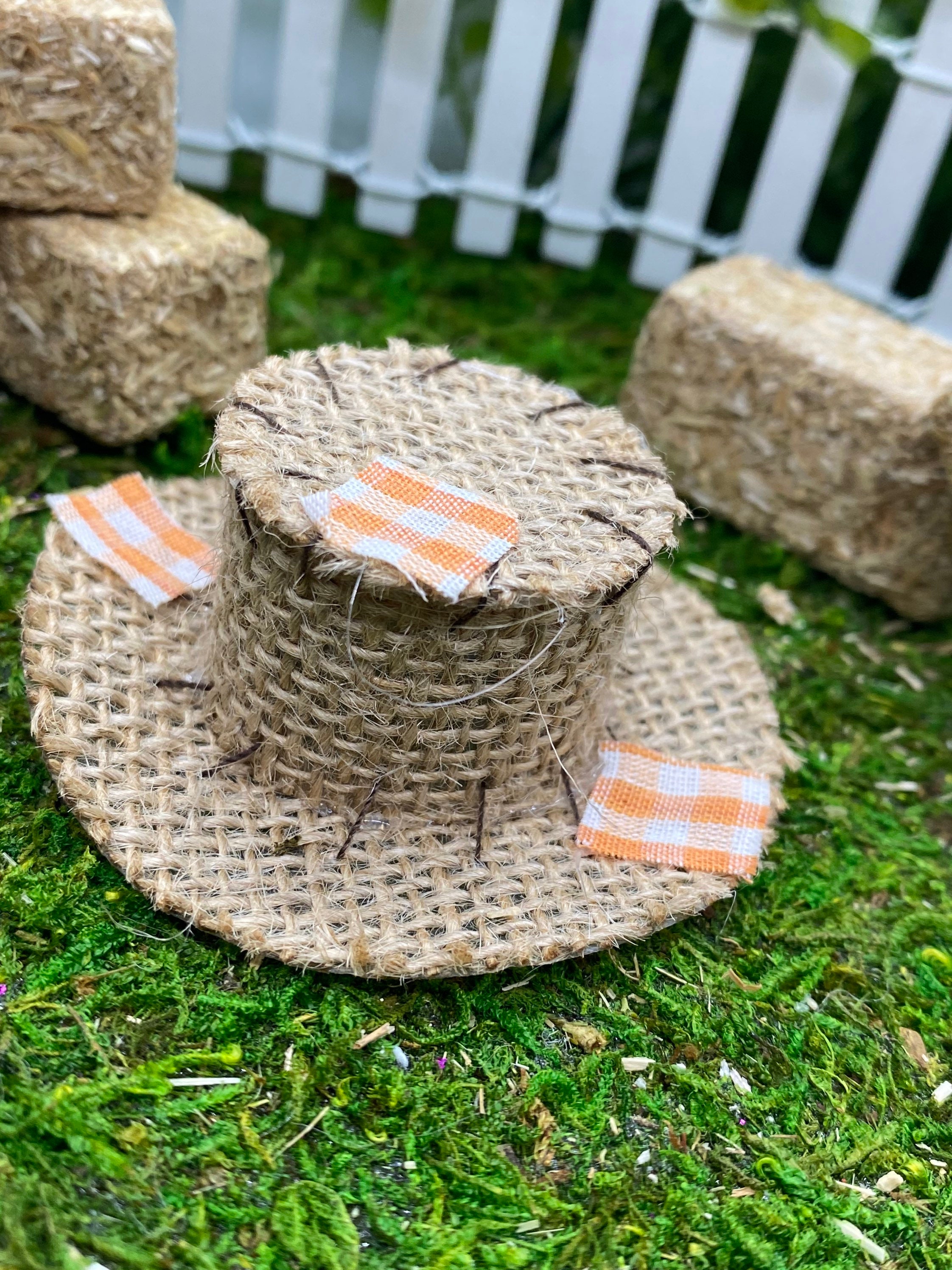 Miniature Mini Burlap Scarecrow Hat - Etsy