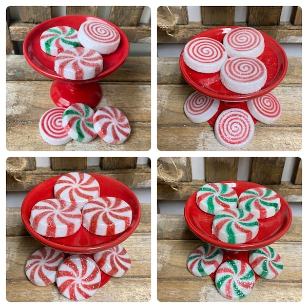 Christmas Peppermint Candy Decorations - Etsy