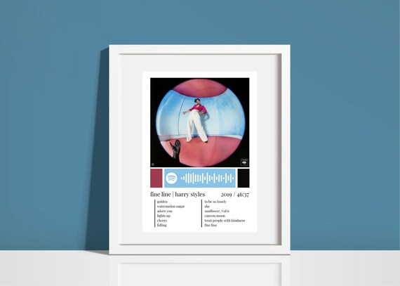 Harry Styles Album Cover Print Spotify Code Harry Styles Spotify Code ...