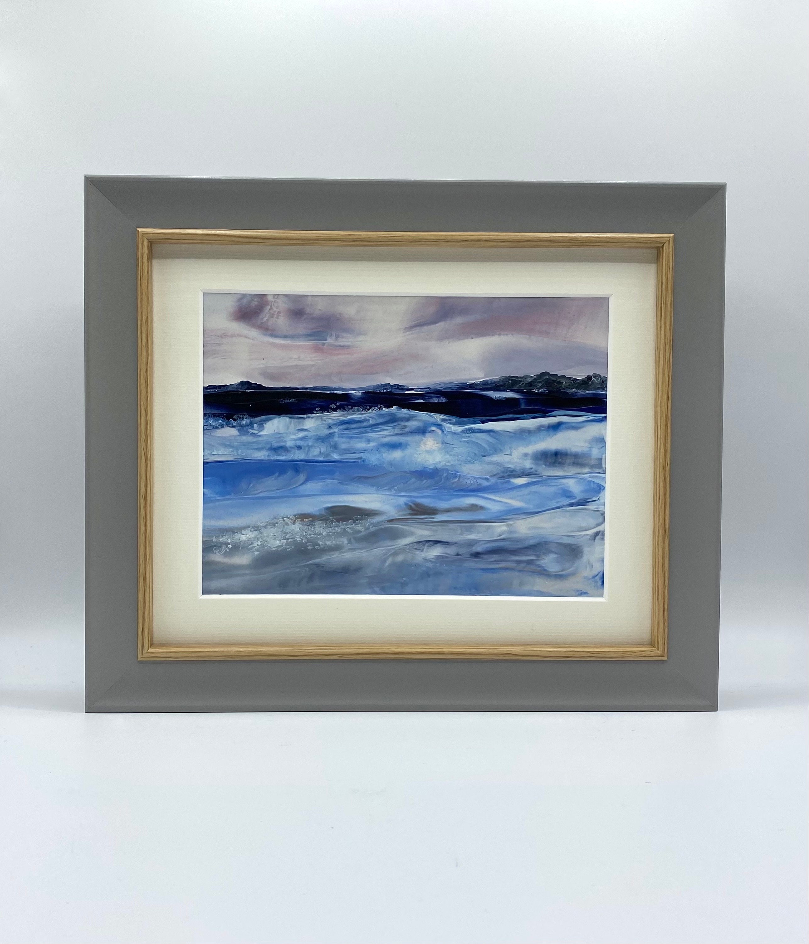 Seascape Painting, Encaustic, Wax Wedding Anniversary, Original Artwork ...