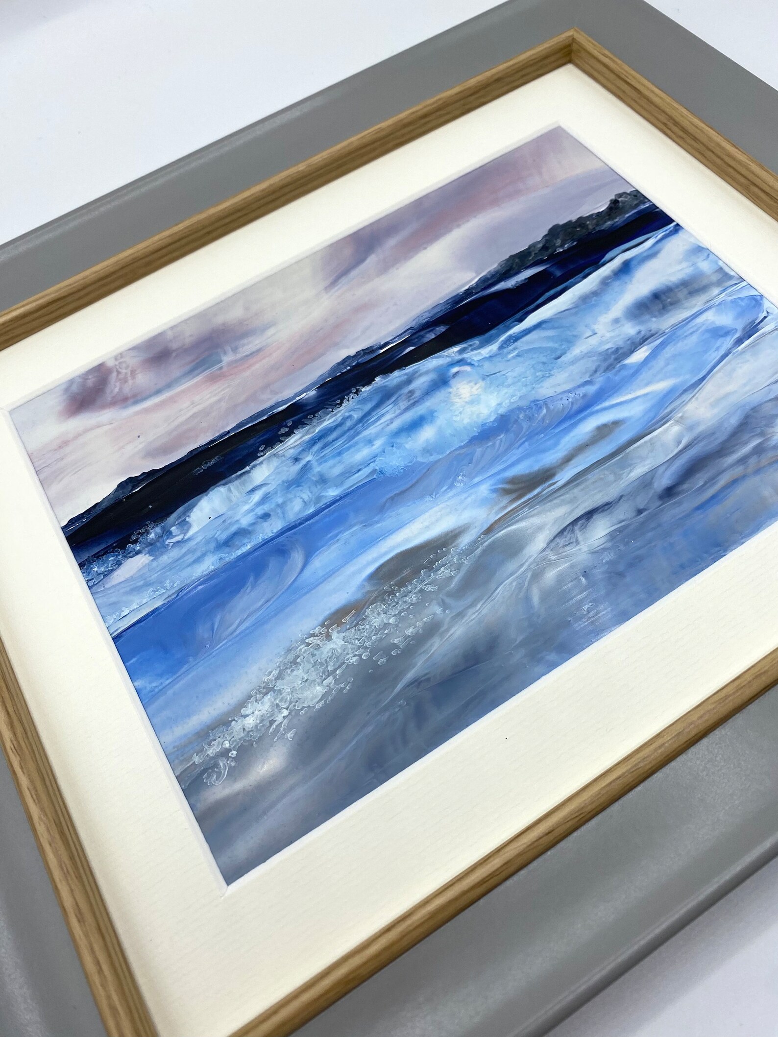 Seascape Painting, Encaustic, Wax Wedding Anniversary, Original Artwork ...