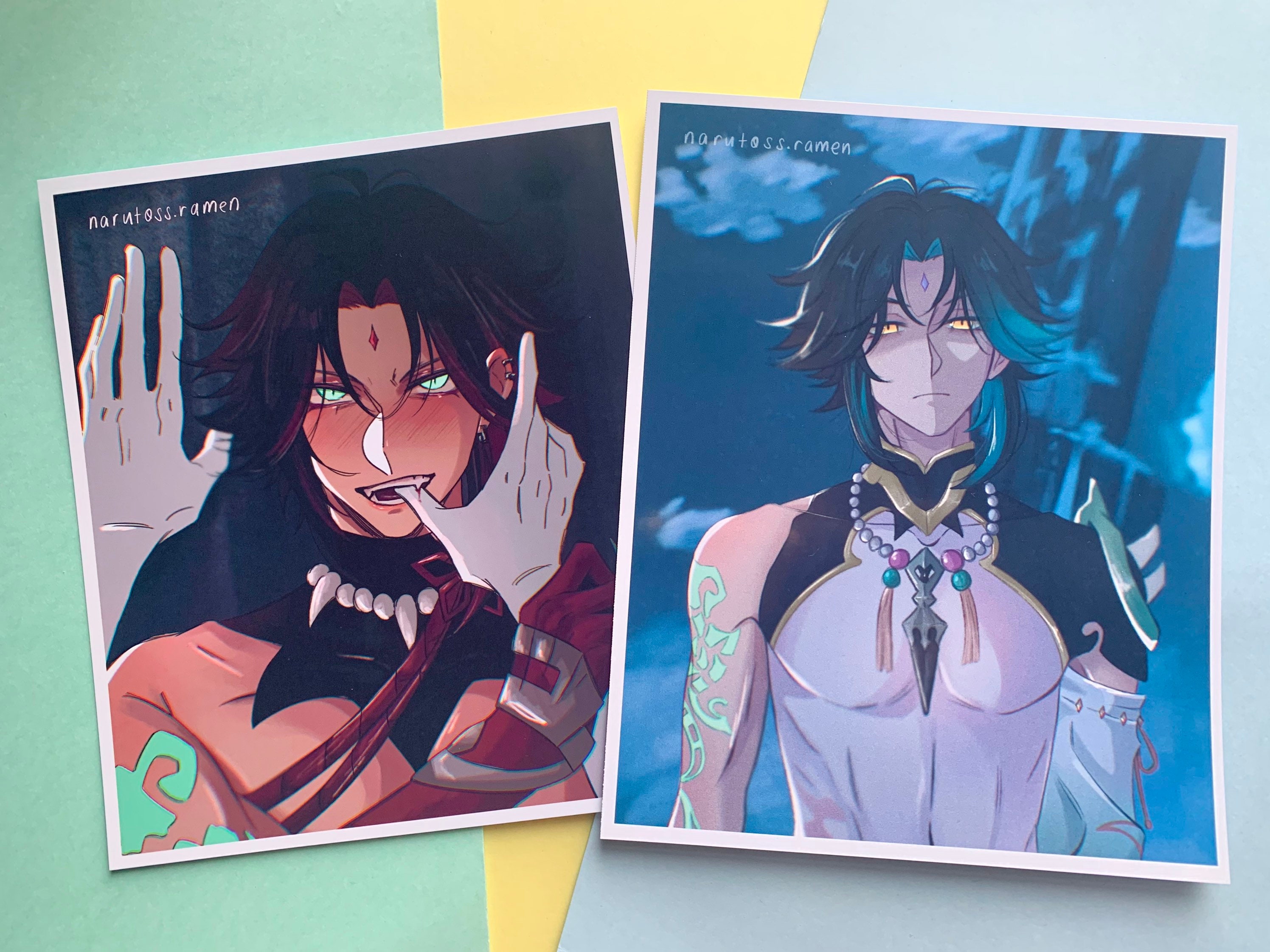 Genshin Impact Xiao Anime Drawing GLOSSY DIGITAL PRINT | Etsy