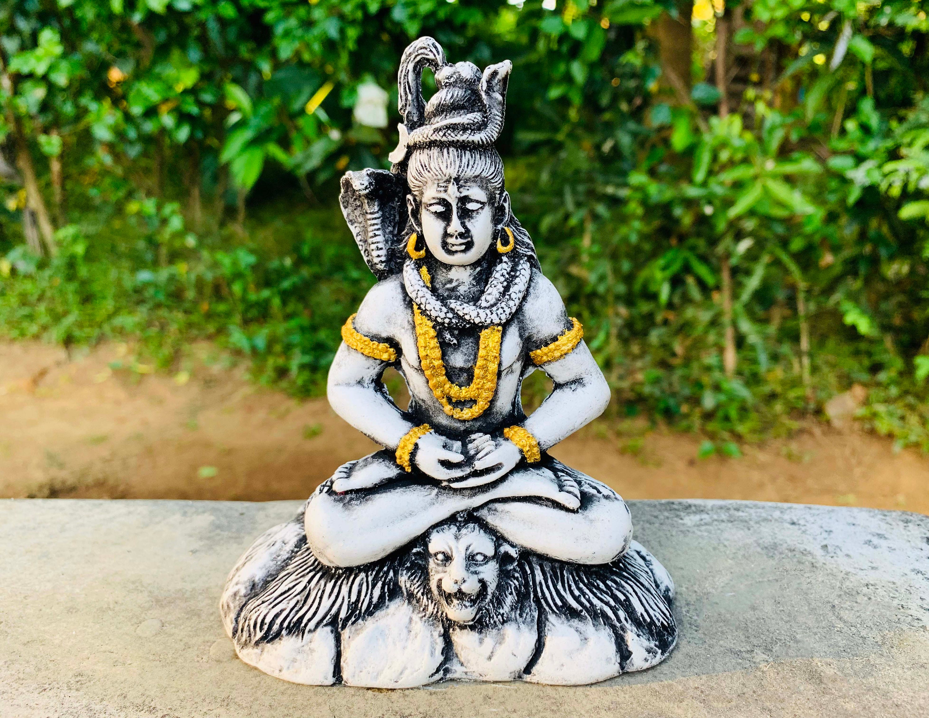 Shiva Stone Statue Meditating Shiva Statue Hindu Lord God Shiva Shankar ...
