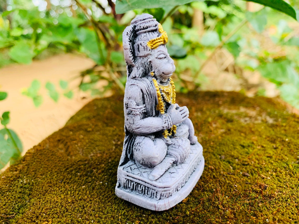 Small Lord HANUMAN Statue Hanuman Stone Statue Hanumantha - Etsy