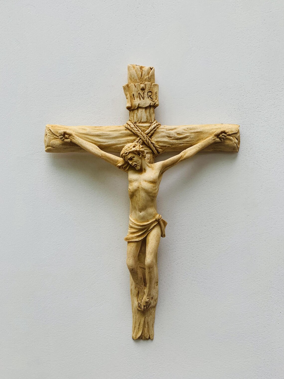 Dolomite Stone Jesus Cross Statue | Christian Wall Hanging - Etsy