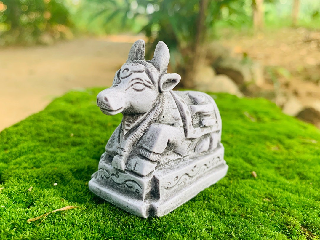 Mini Nandi Bull Statue Vehicle for Lord Shiva God Nandhi Bull Statue ...