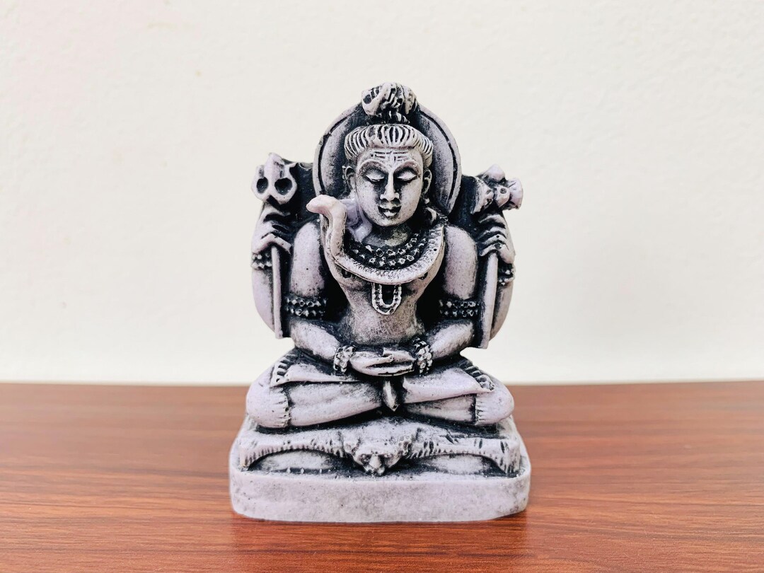 Small Shiva Stone Statue Meditating Shiva Statue Hindu Lord God Shiva ...