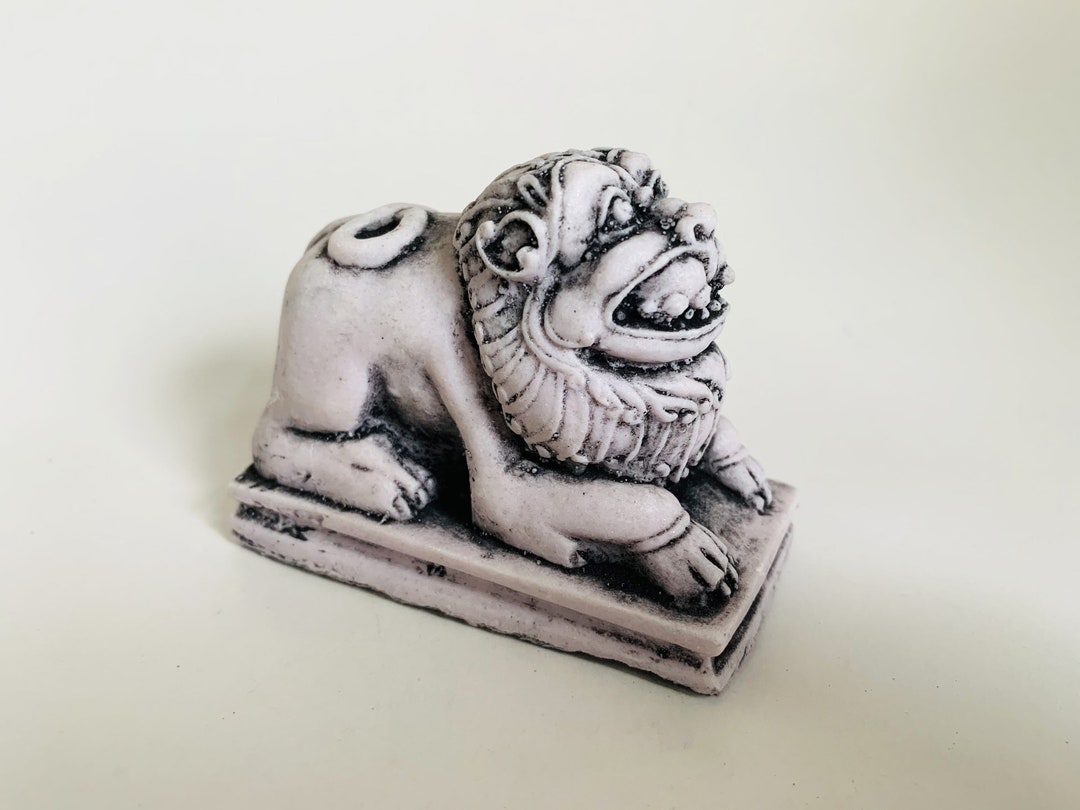 Lion Small Stone Figure,lion Statue,lion Stone Ornament Statue,stone ...
